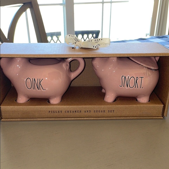 Rae Dunn | Dining | Rae Dunn Pink Piglet Creamer And Sugar Set | Poshmark